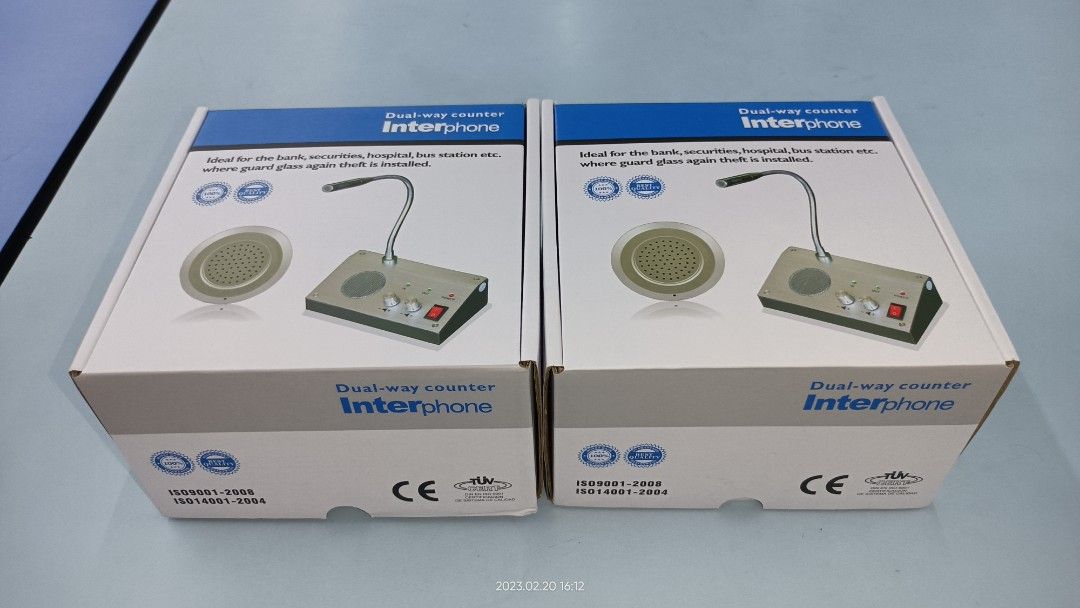 Dual-way Audio Intercom System Bank Hospital Counter Window Intercom Microphone ZDL-9908 High ...