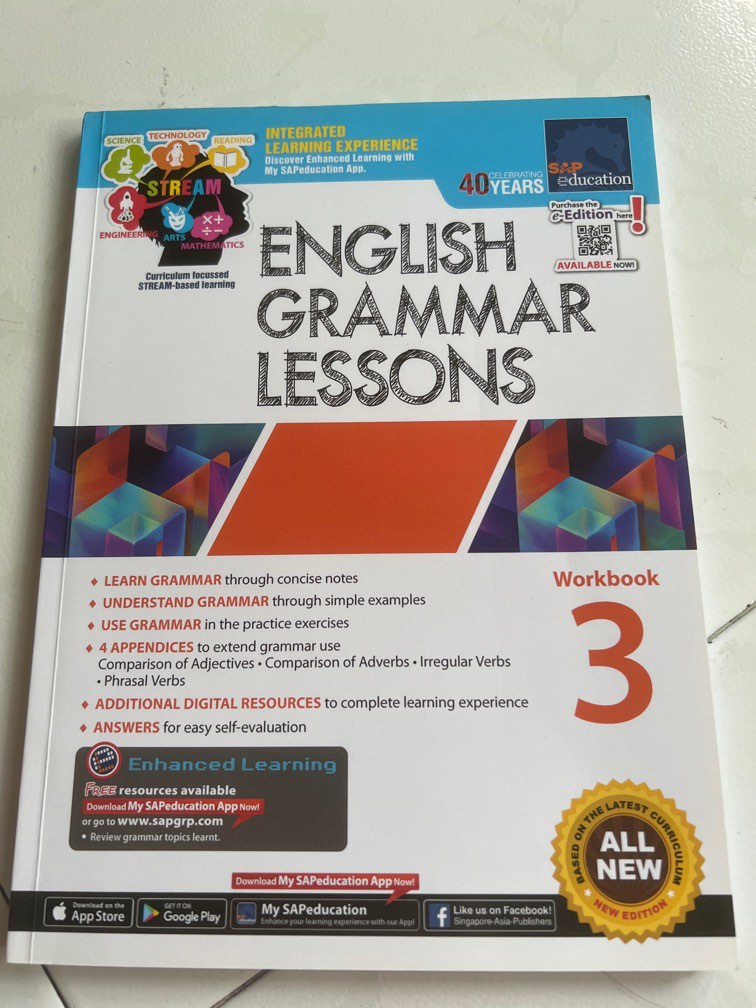 English Grammar Lessons Workbook 3, Hobbies & Toys, Books & Magazines ...