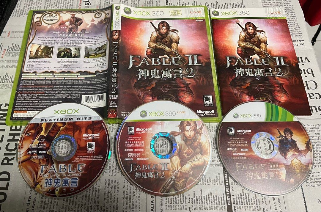 FABLE 1 - 3 XBOX 360 GAMES, Video Gaming, Video Games, Xbox on Carousell