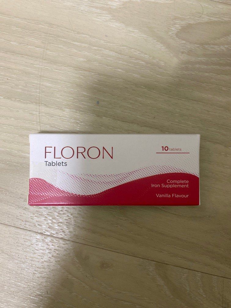 Floron Iron Tablets Supplement Vanilla Flavour , Health & Nutrition ...