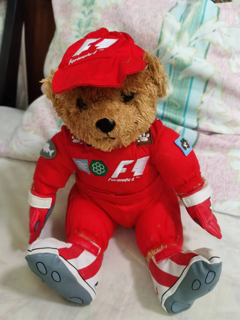 Formula 1 teddy bear, Hobbies & Toys, Toys & Games on Carousell