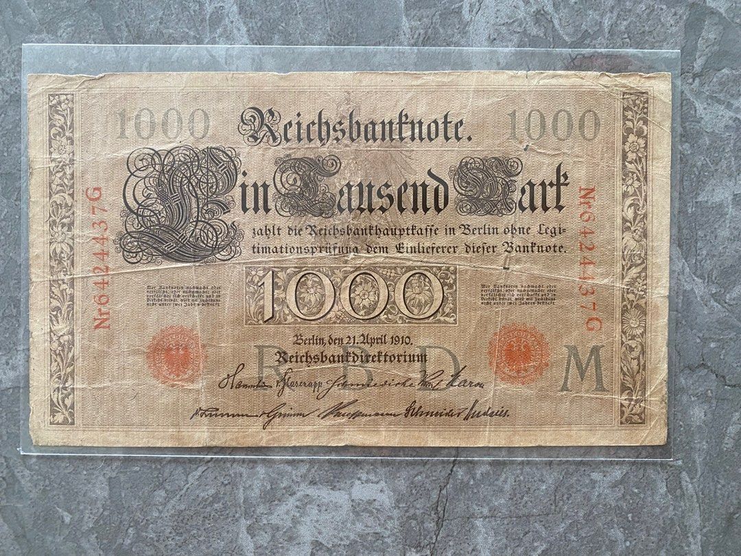 Germany $1000 Mark 1900 Century Money Note, Hobbies & Toys, Memorabilia ...