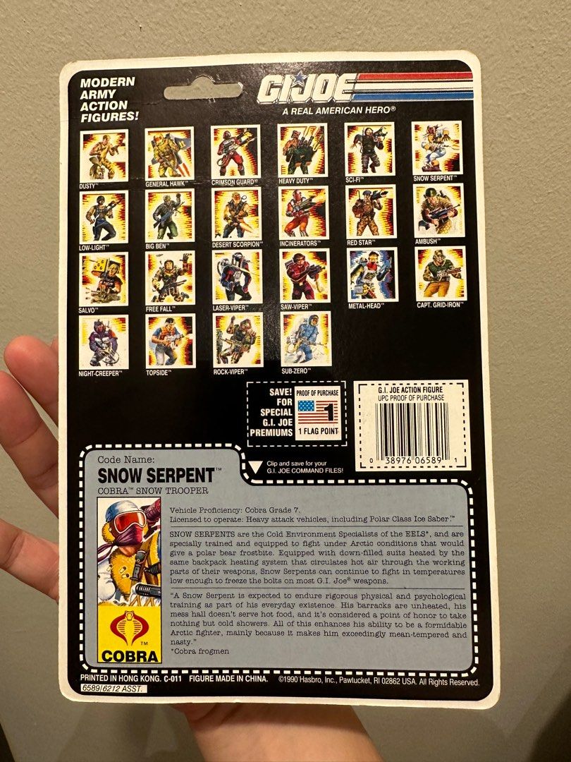 Gi Joe vintage 1990 Snow Serpent MOC sealed, Hobbies & Toys, Toys ...