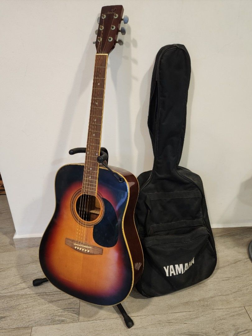 Vintage Marina Guitar + Guitar Stand + Fzone Capo, Hobbies & Toys ...