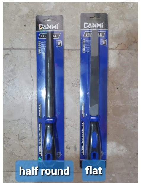 Half Round Steel File / Flat Steel File Rubber Handle Danmi High ...