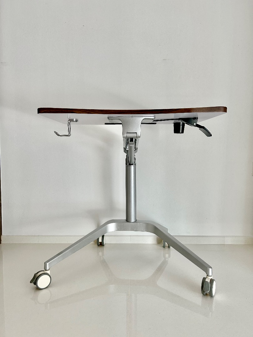 Height Adjustable Table Mobile Ergonomic Sit Standing Moveable Desk for ...