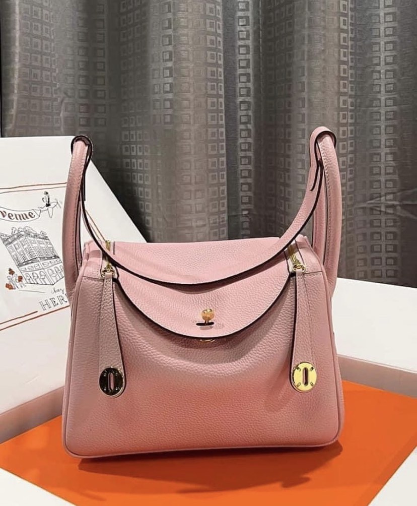 Hermes baby pink lindy, Luxury, Bags & Wallets on Carousell