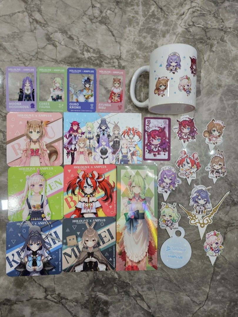 [Hololive] Aniplus Cafe Collaboration Merchandise (Coaster/Holographic ...