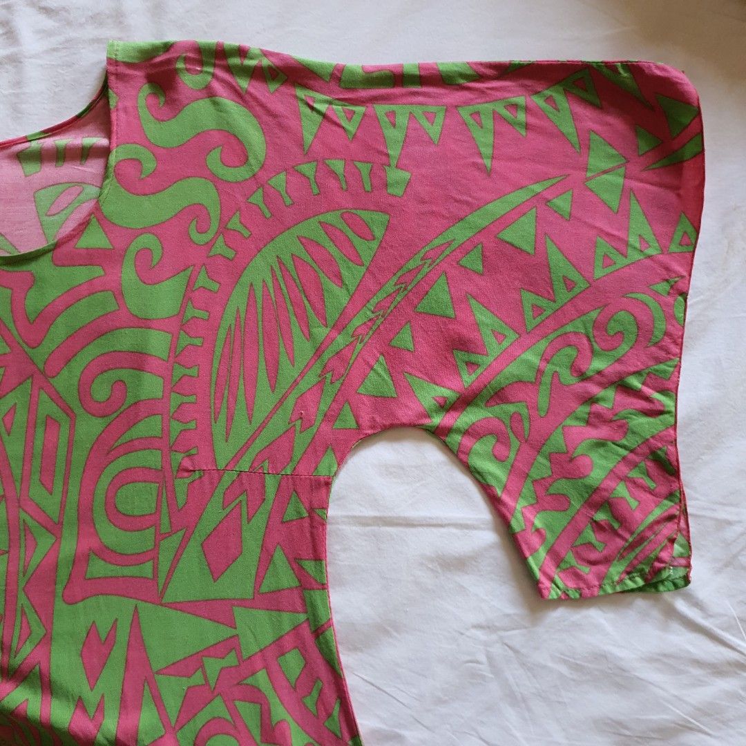 Hula Bay Tifaifai Tatau Print Tunic Dress Cover-up Hawaii Hawaiian ...