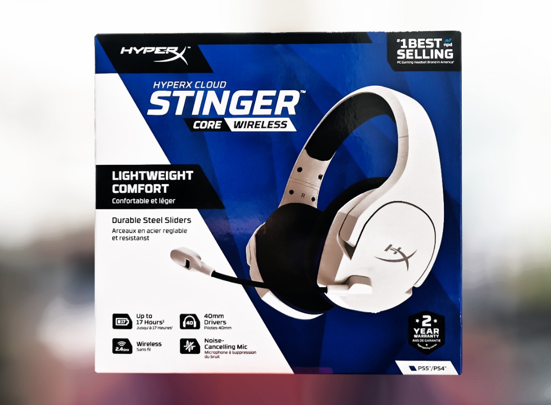 HYPERX CLOUD STINGER CORE WIRELESS GAMING HEADSET FOR PC/PS5/PS4, Audio ...