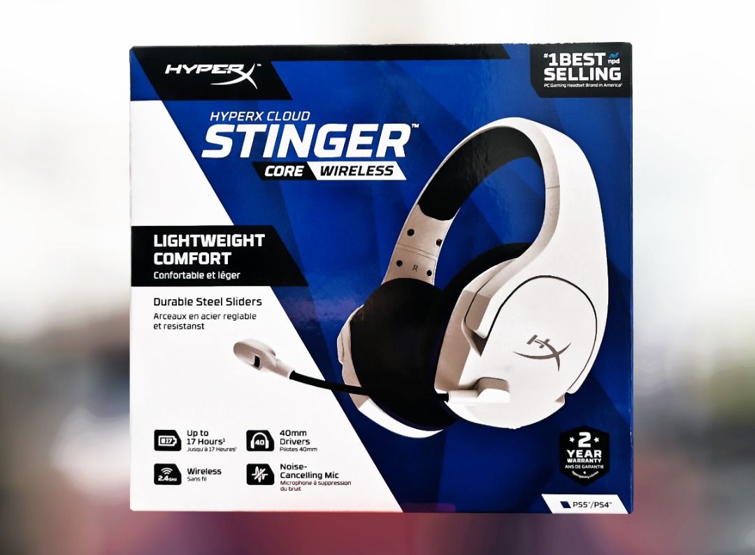 HYPERX CLOUD STINGER CORE WIRELESS GAMING HEADSET FOR PC/PS5/PS4, Audio, Headphones & Headsets ...