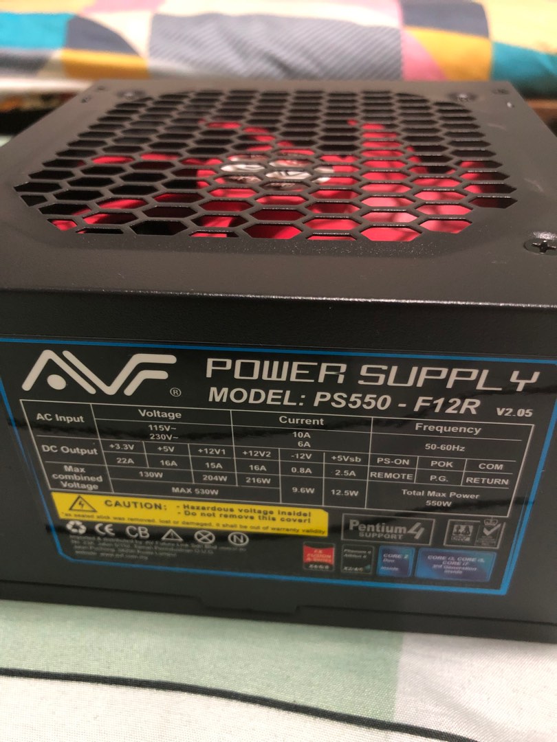 Power supply AVF PS550 - F12R PSU, Computers & Tech, Parts ...
