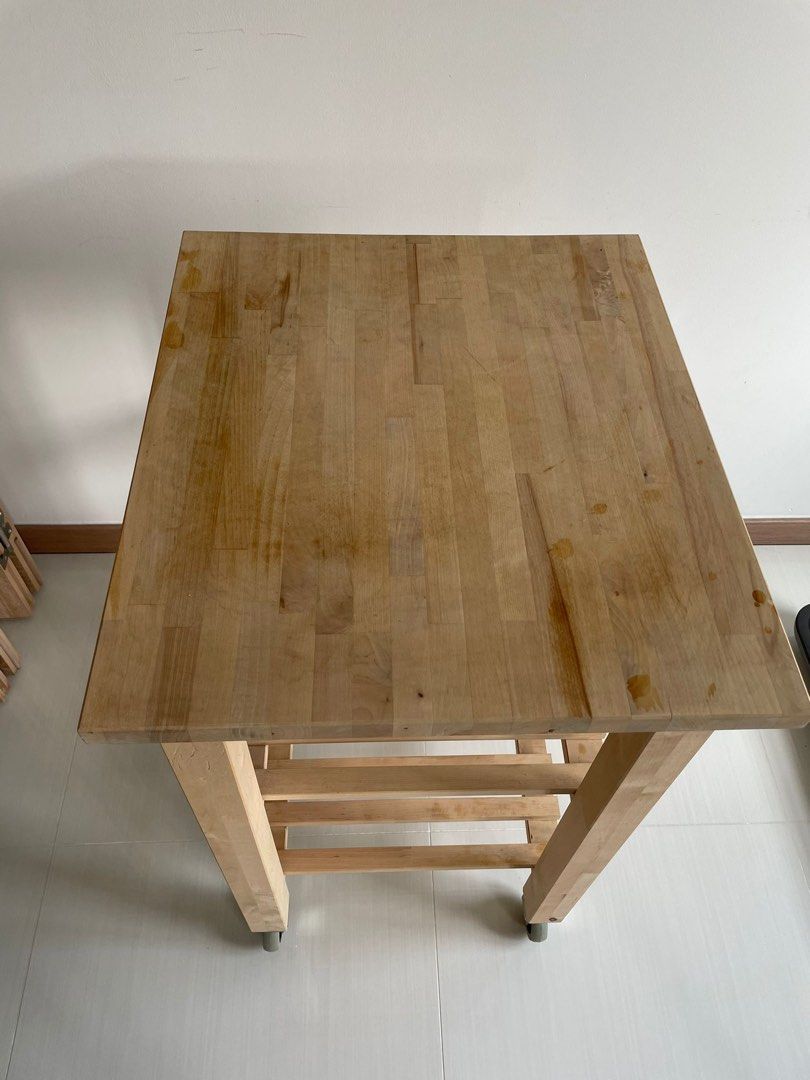 IKEA High Table with Wheels, Furniture & Home Living, Furniture, Tables ...