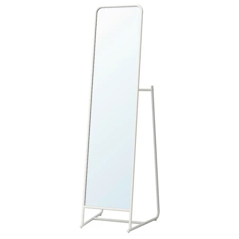 IKEA KNAPPER STANDING MIRROR WHITE, Furniture & Home Living, Home Decor ...