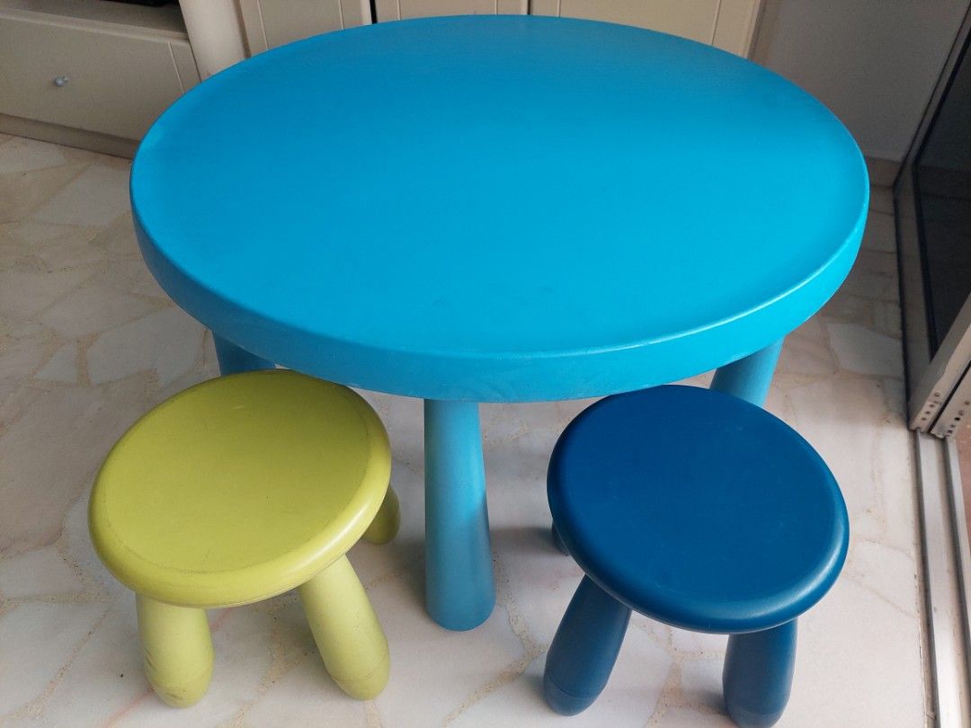 ikea MAMMUT Children Table & Stools, Babies & Kids, Baby Nursery & Kids ...