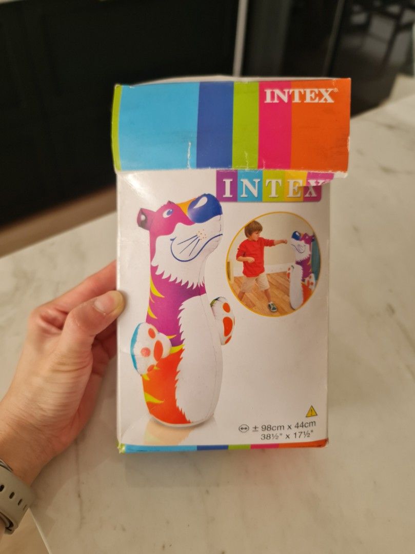 INTEX Inflatable 3D Bop Bags - Tiger, Babies & Kids, Infant Playtime on ...
