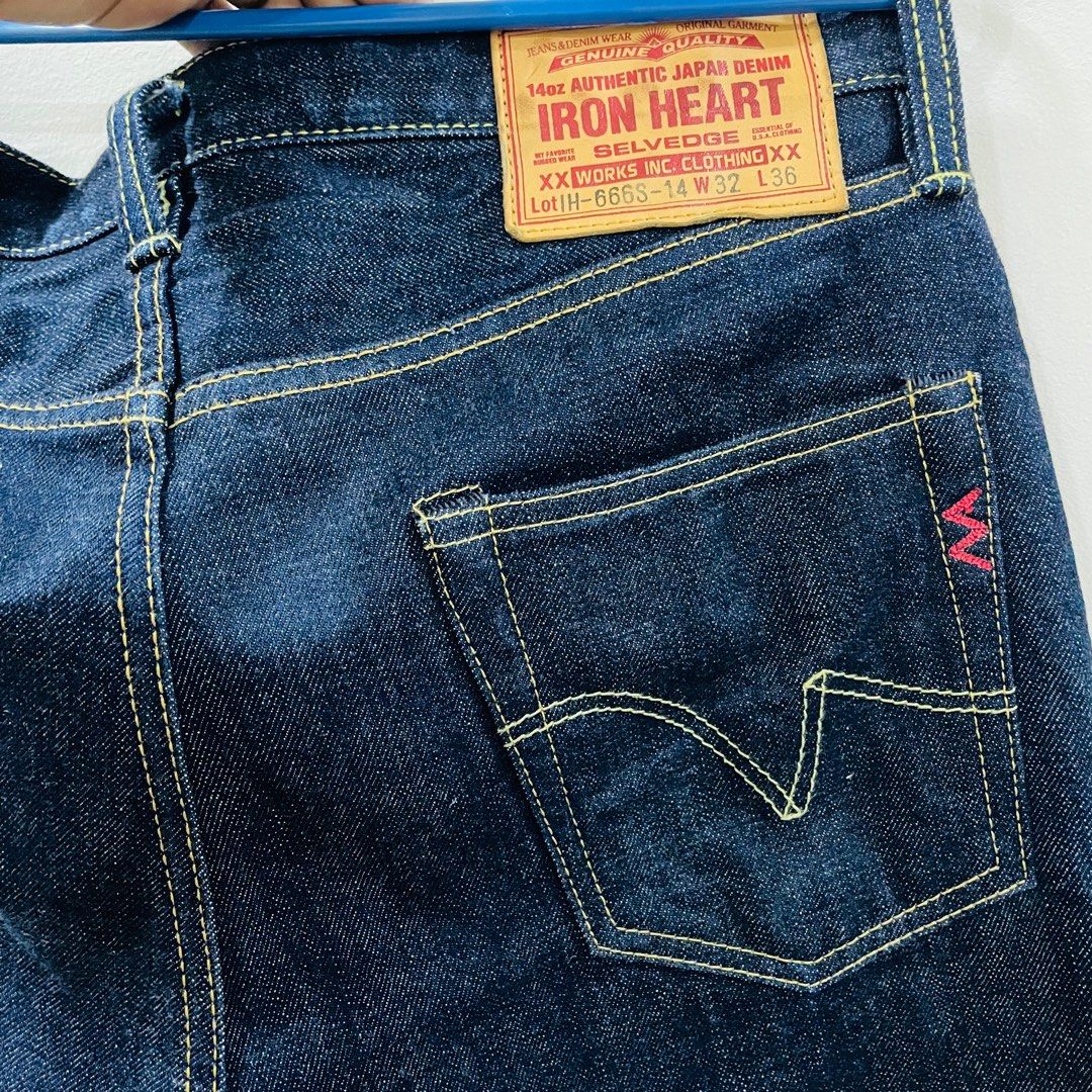 Iron Heart - 666S-142 - 14oz Selvedge Denim Slim Straight, Men's ...