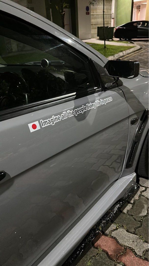 JDM Imagine All The People Living Life In Peace Car Decal Sticker High ...