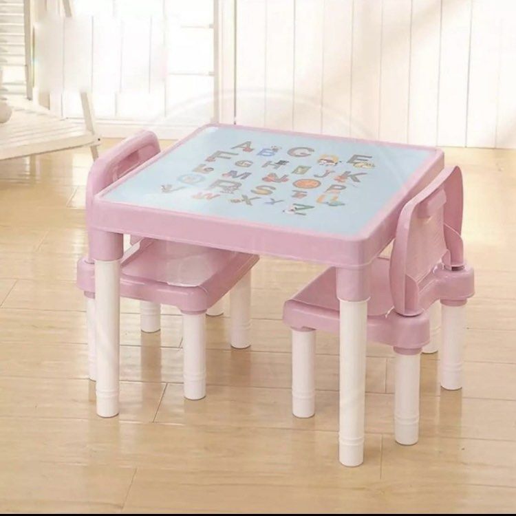 Kids learning table + chair, Babies & Kids, Baby Nursery & Kids ...