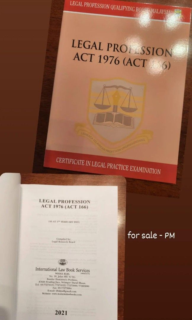 Legal Profession Act 1976 (Year 2021), Hobbies & Toys, Books ...