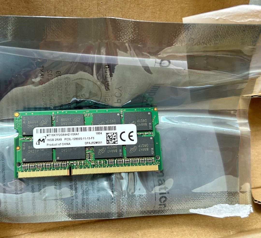Lenovo Laptop RAM 16GB PC3-12800 DDR3L SODIMM, Computers & Tech, Parts ...