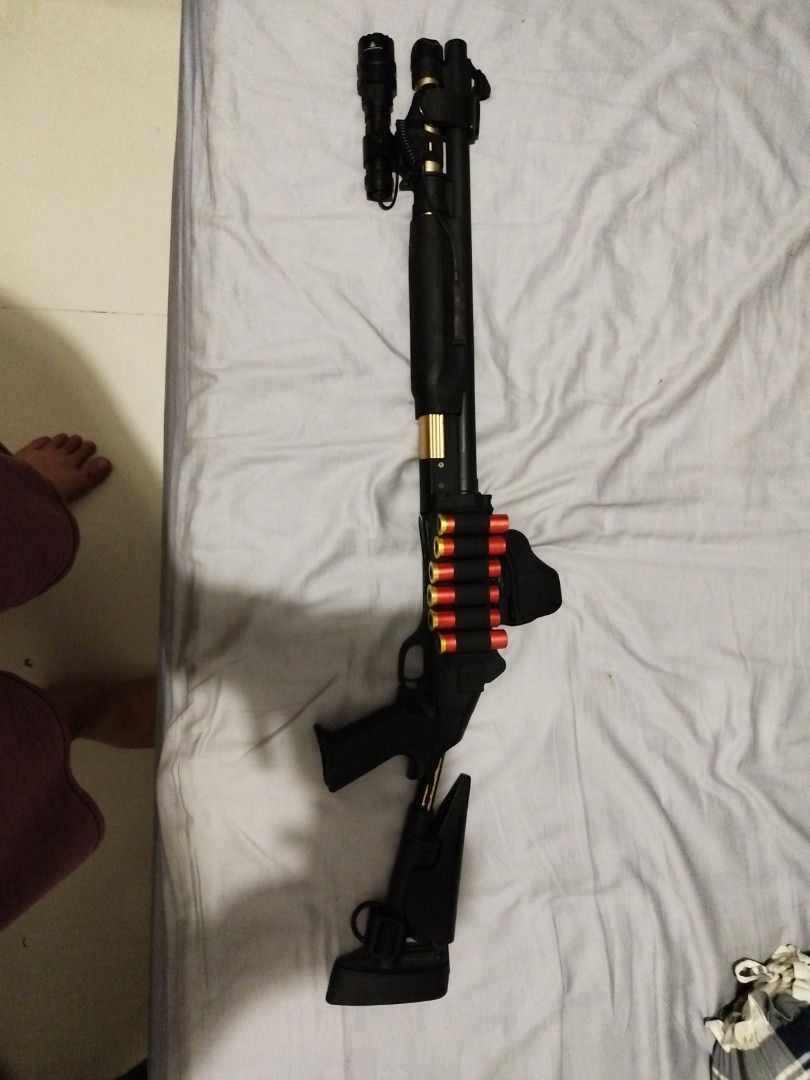 UDL XM1014 Pump action shell ejecting blaster (1:1 scale), Hobbies & Toys, Toys & Games on Carousell