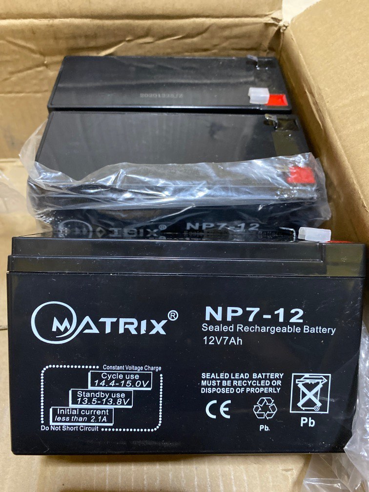 MATRIX 12V 7AhBattery, Photography, Photography Accessories, Batteries ...