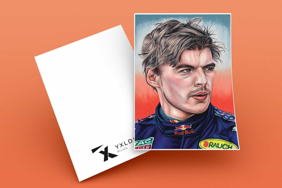 Max Verstappen - 2021 Redbull Racing A4 Portrait Print (Colored Pencil ...