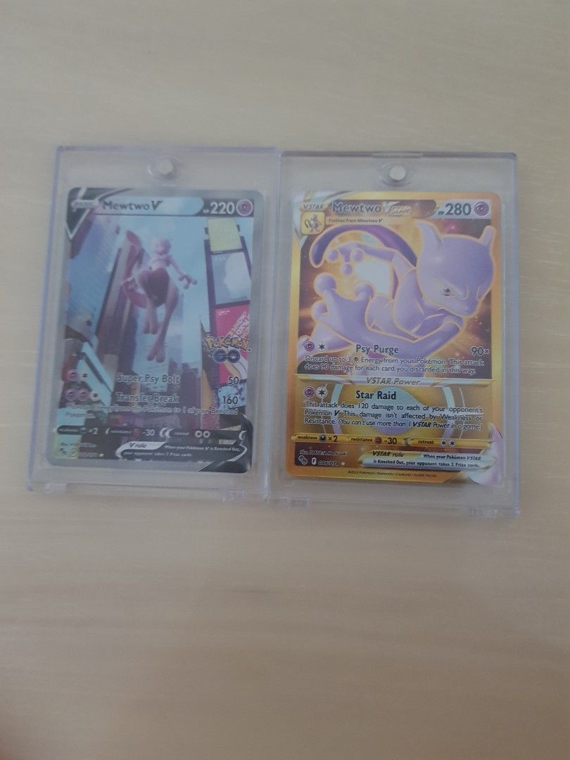 Mewtwo gold vstar and mewtwo alt art, Hobbies & Toys, Toys & Games on ...