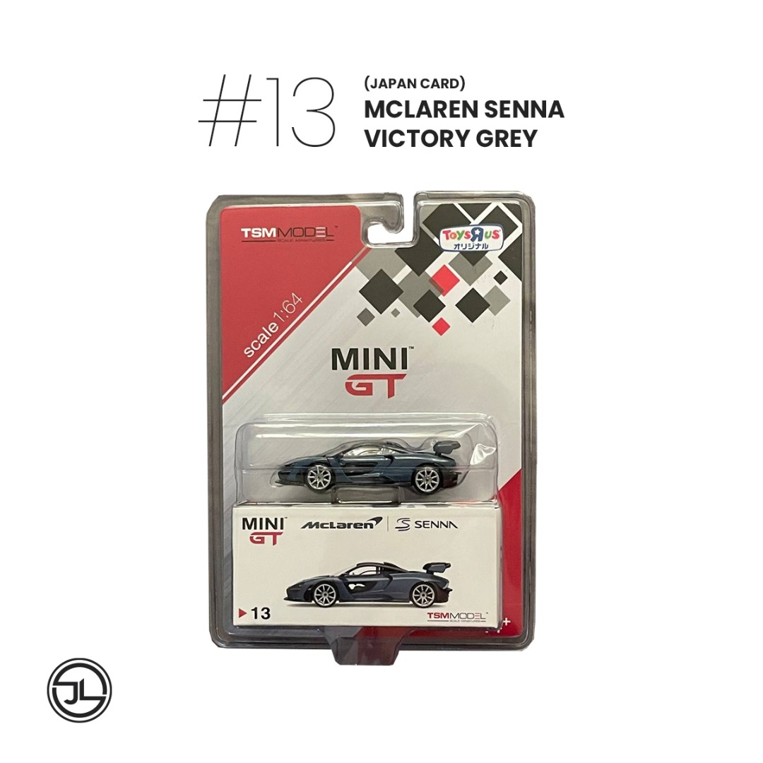 MINI GT - #13 MCLAREN SENNA (JAPAN - TOY R US Edition) (Victory Grey) 1 ...