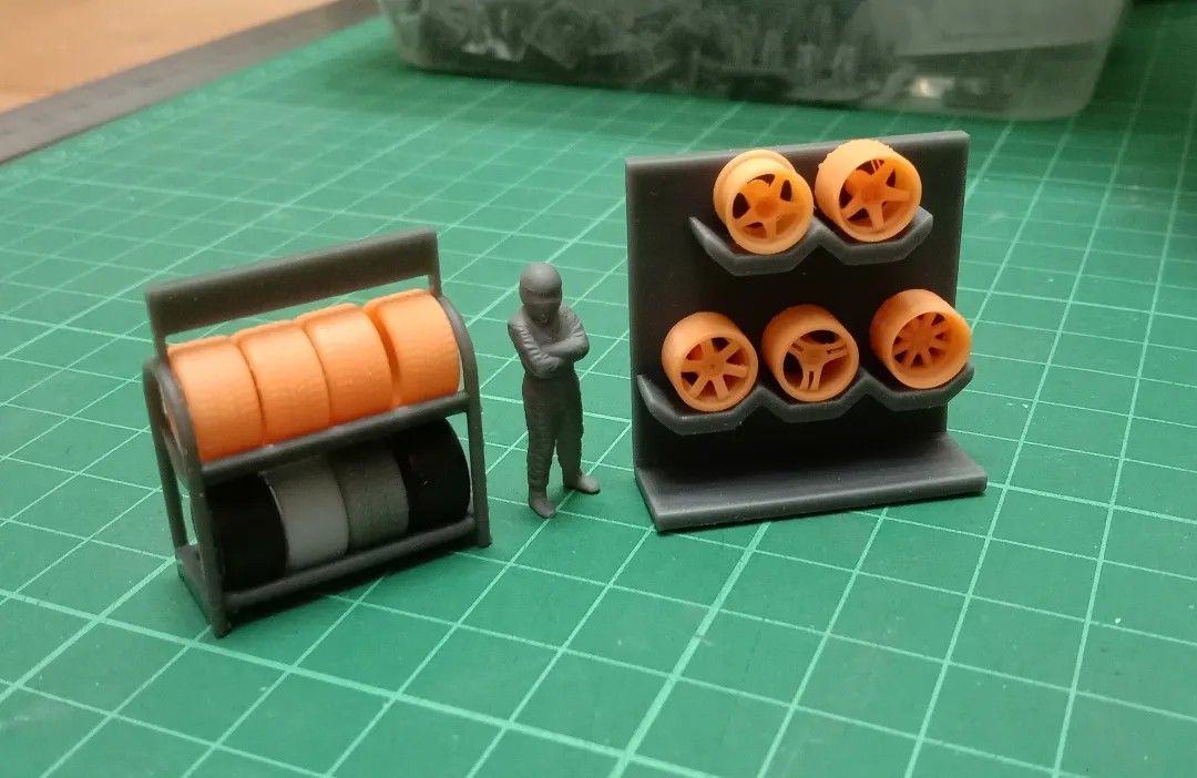 miniature rak rim rak tayar rack for hotwheels maniature tomica inno64 ...