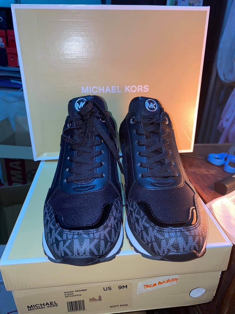 MK Black Shoes, Women's Fashion, Footwear, Sneakers on Carousell