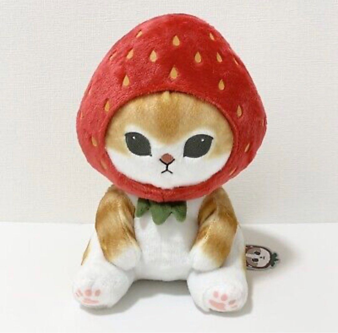 MOFUSAND STRAWBERRY HEAD FRUIT NYAN BIG PLUSH CAT, Hobbies & Toys, Toys & Games on Carousell