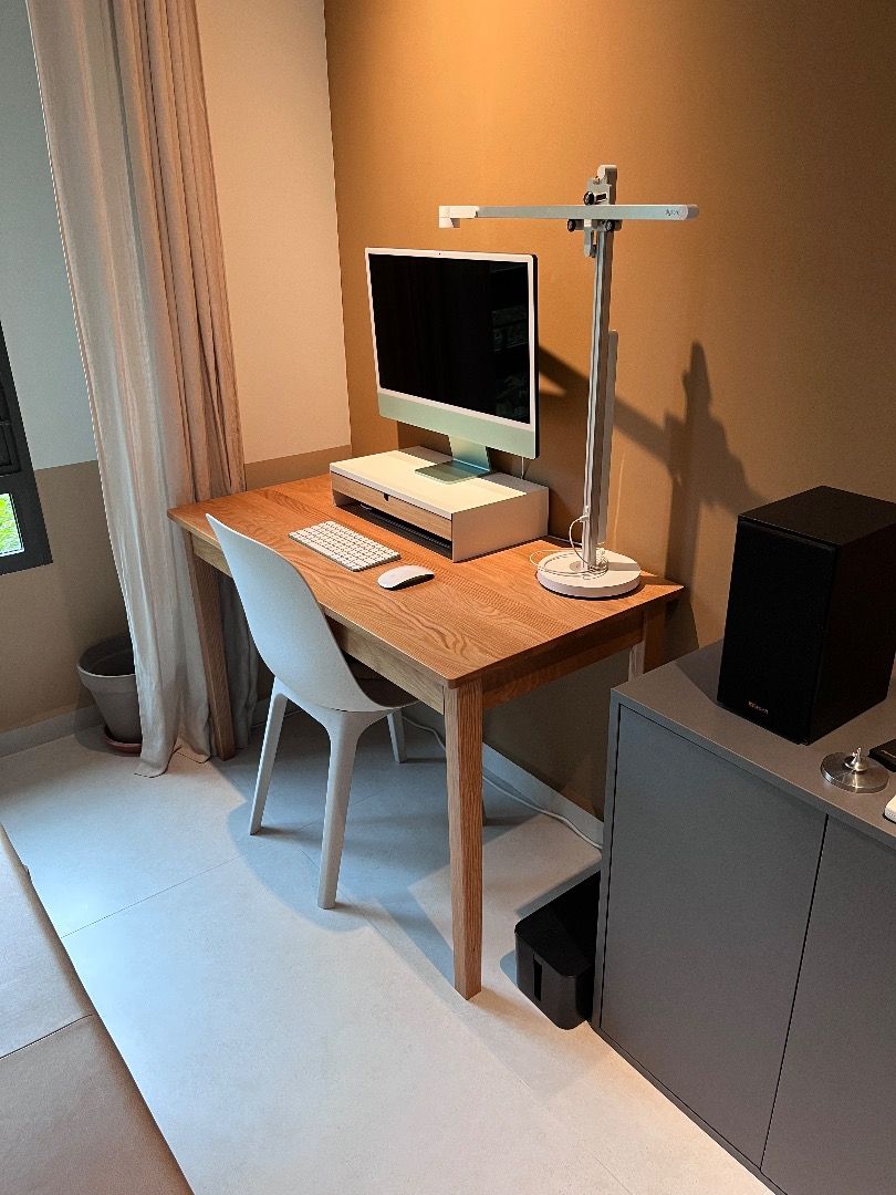 Muji desk study table wood *nearly new* for study, work from home, wfh, Furniture & Home Living ...