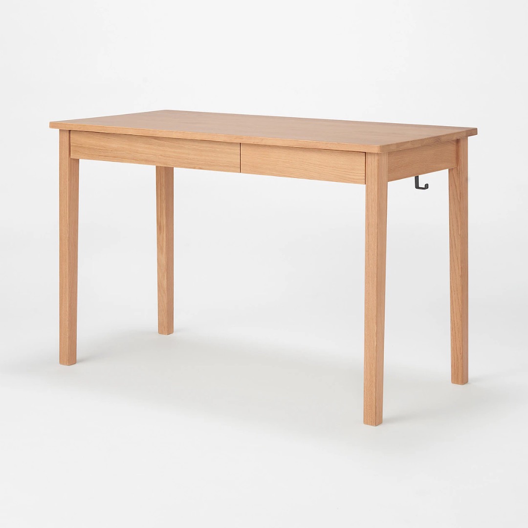 Muji desk study table wood *nearly new* for study, work from home, wfh ...