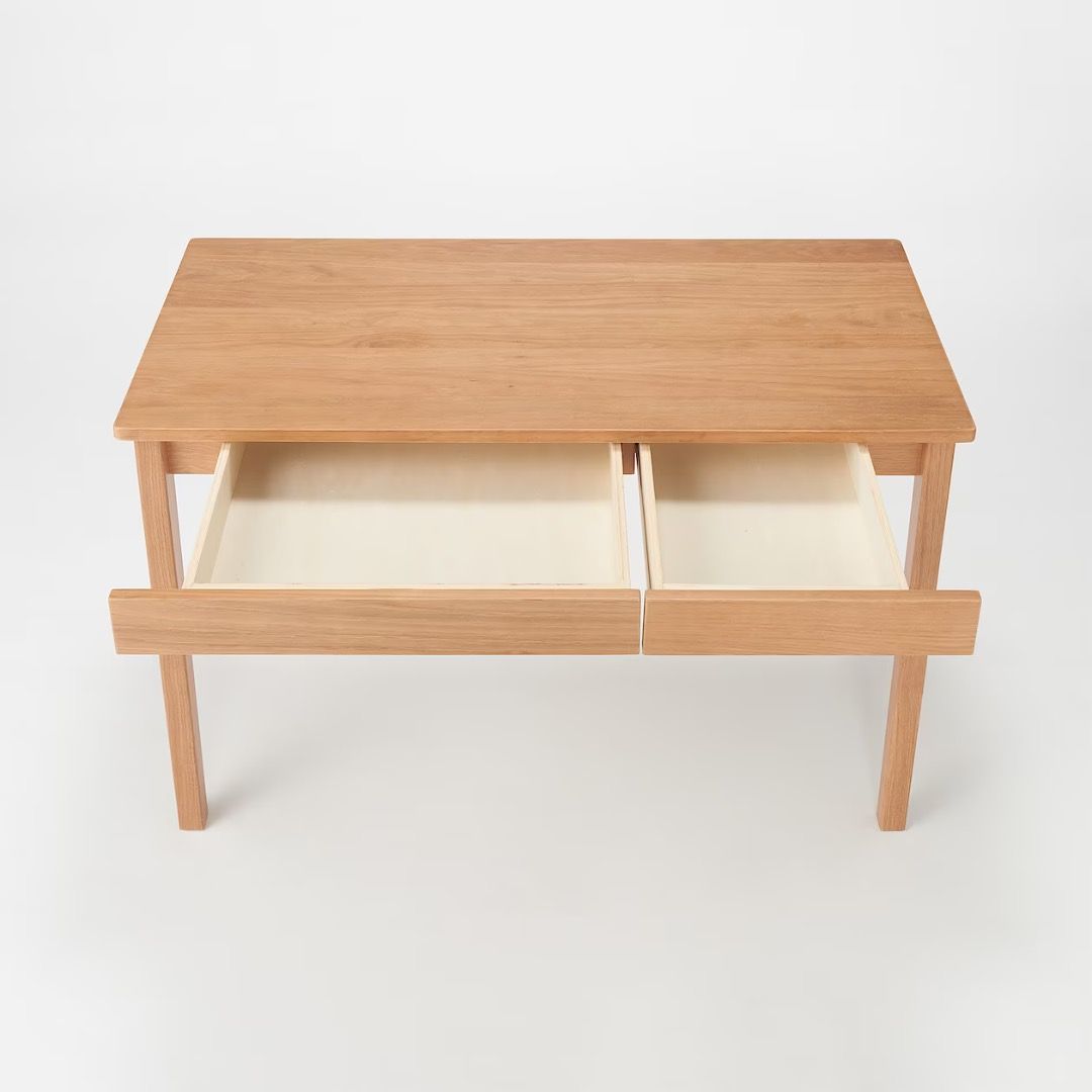 Muji desk study table wood *nearly new* for study, work from home, wfh ...