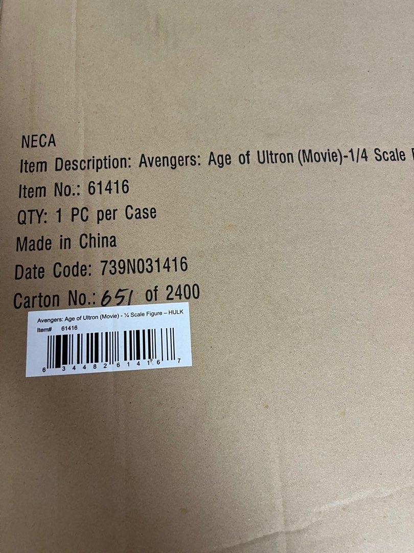 Neca 1/4 avengers hulk hot toys, Hobbies & Toys, Toys & Games on Carousell