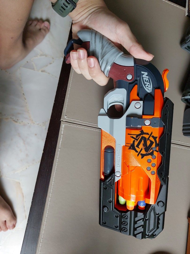 Nerf hammershot with exterior modded parts, Hobbies & Toys, Toys ...