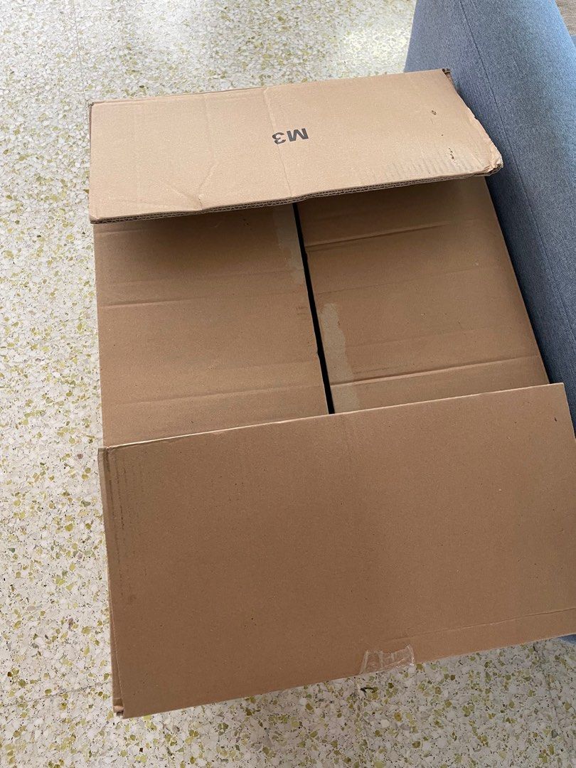 New M3 size Carton box for moving (Avail- 2 boxes), Furniture & Home ...
