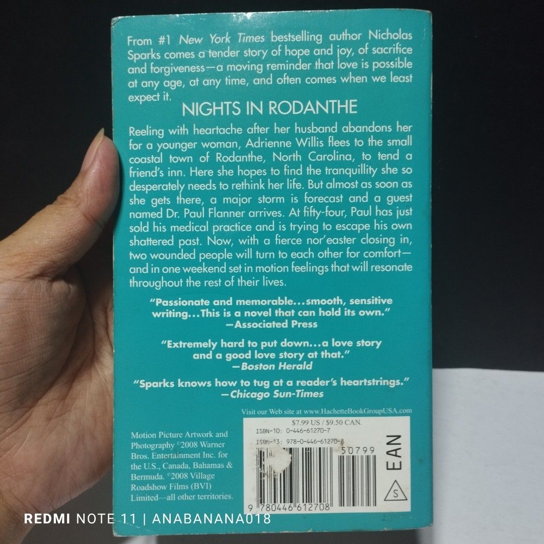 Nicholas Sparks - Nights in Rodanthe, Hobbies & Toys, Books & Magazines ...