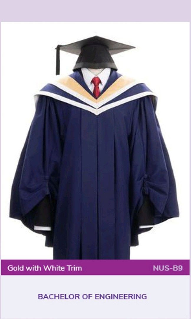 NUS Engineering Graduation Gown (Full Set), Men's Fashion, Coats ...