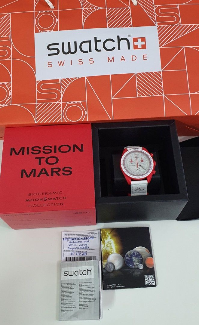 Omega x Swatch Mars, Luxury, Watches on Carousell