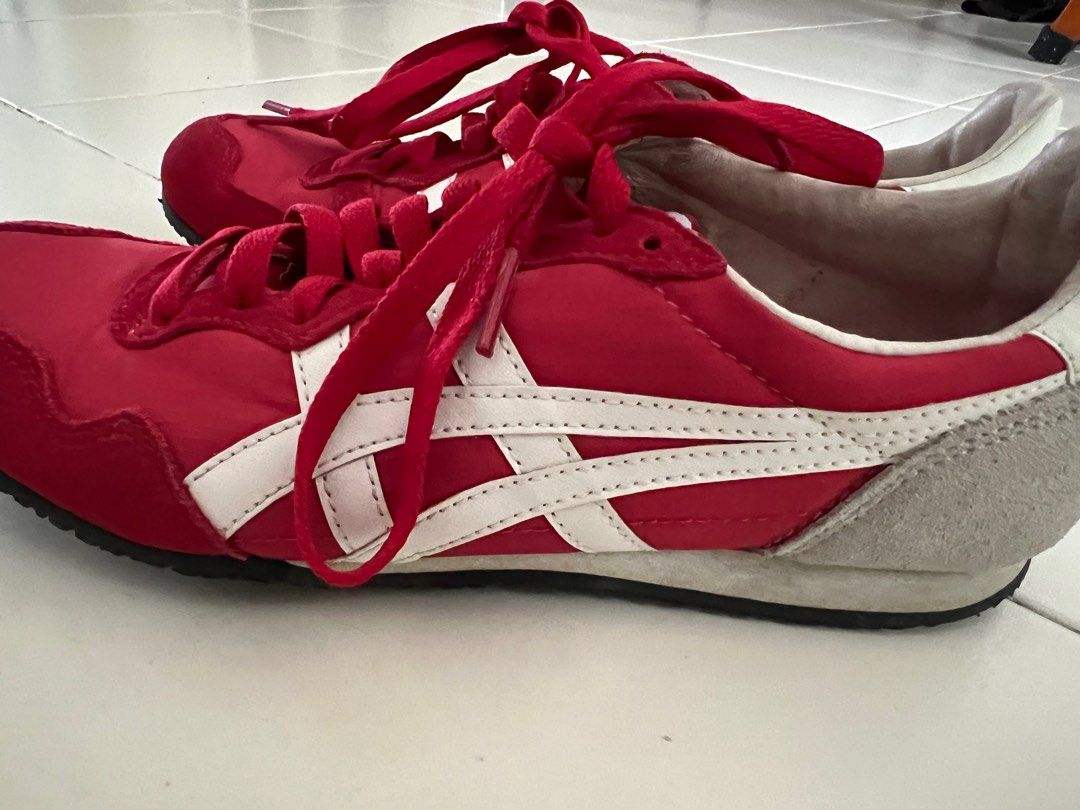 Onitsuka Tiger Red, Women's Fashion, Footwear, Sneakers on Carousell