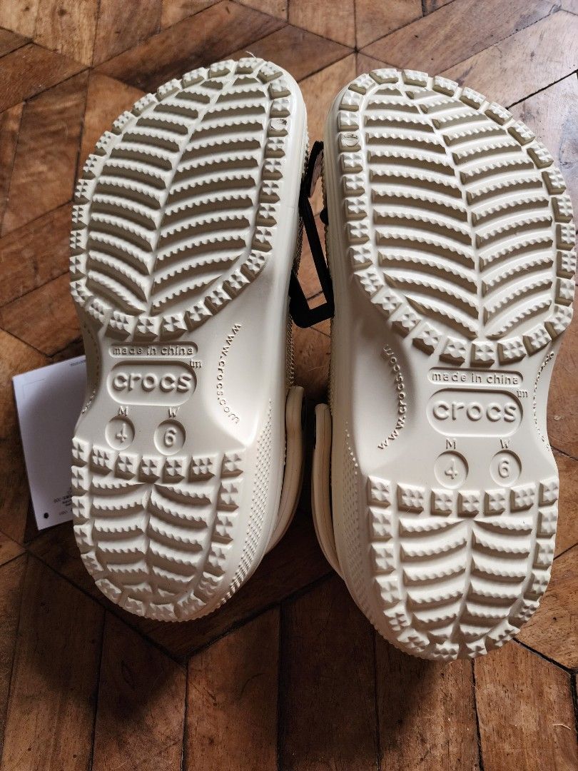ORIGINAL CROCS CLASSIC CLOG (BONE), Women's Fashion, Footwear, Slippers ...