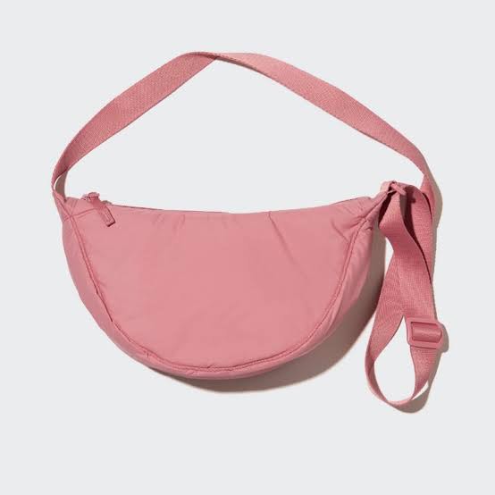 Original Uniqlo Pink Round Mini Shoulder Dumpling Bag on Carousell