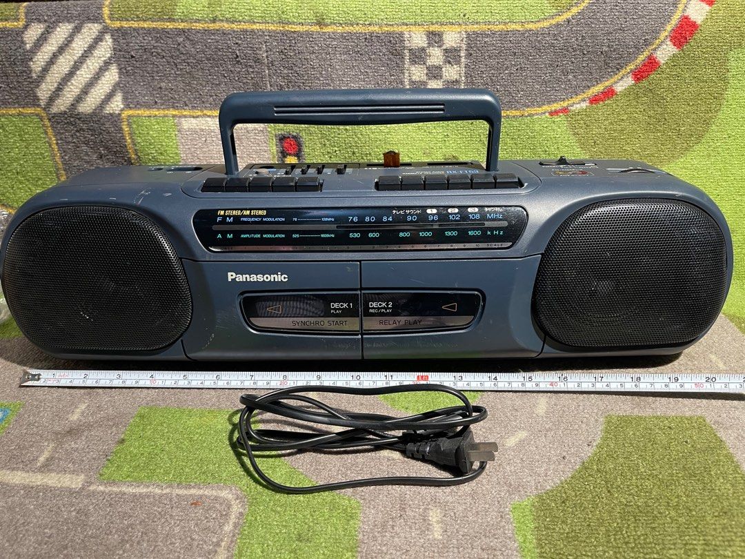 Panasonic Vintage Boombox radio double cassette complete stations 100v ...