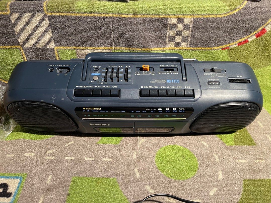 Panasonic Vintage Boombox radio double cassette complete stations 100v ...