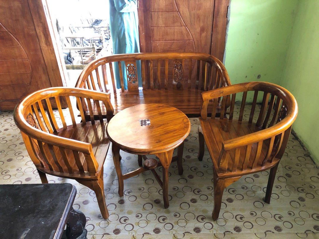 Perabot jati, Furniture & Home Living, Furniture, Sofas on Carousell