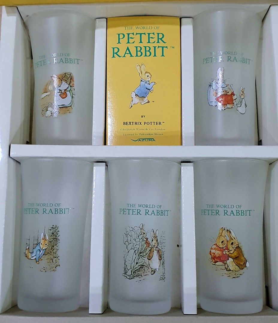 Peter Rabbit 5pc Glass set, Furniture & Home Living, Kitchenware ...