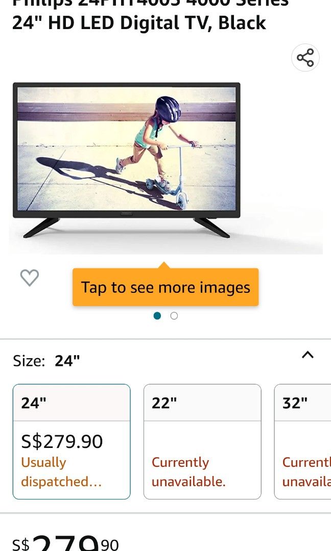 Philips 24 inch digital LED tv (NOT smart and pls read description), TV ...